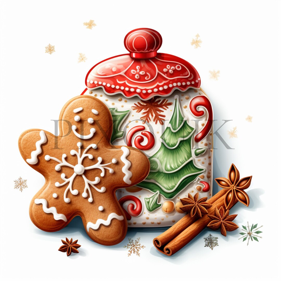 Christmas Cookies Clipart | 10 High Quality Jpgs | Printable Holiday ...