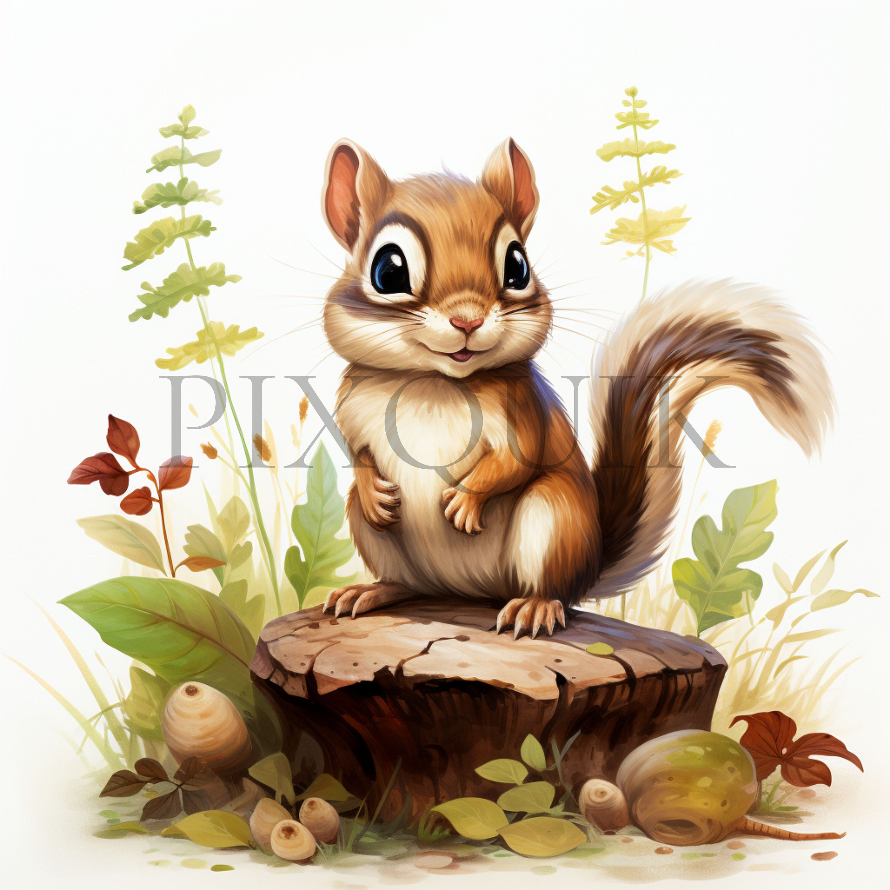 Chipmunk Clipart Woodland Animal Clipart 10 High Quality JPG Cute ...