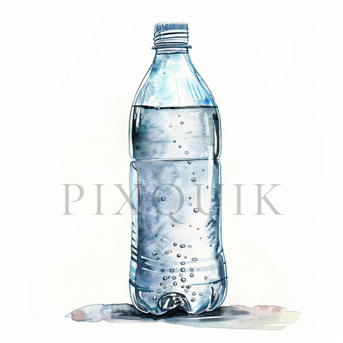 Watercolor Water Bottle Clipart 10 High Quality Jpgs Instant Digital ...