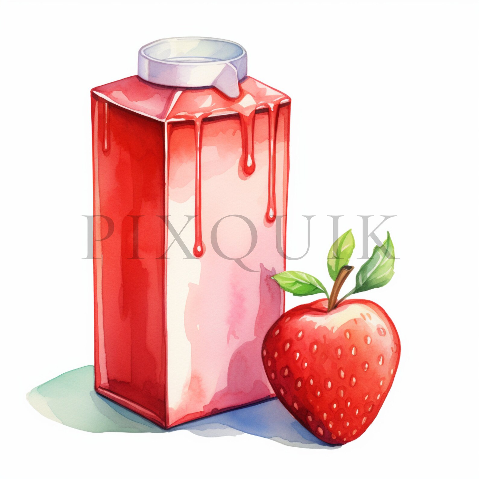 Juice Box Clipart | Fruit Juice Illustration (digital Download) - Etsy