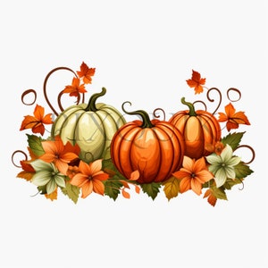 Watercolor Pumpkin Frame Clipart | Autumnal Nursery Art (digital ...