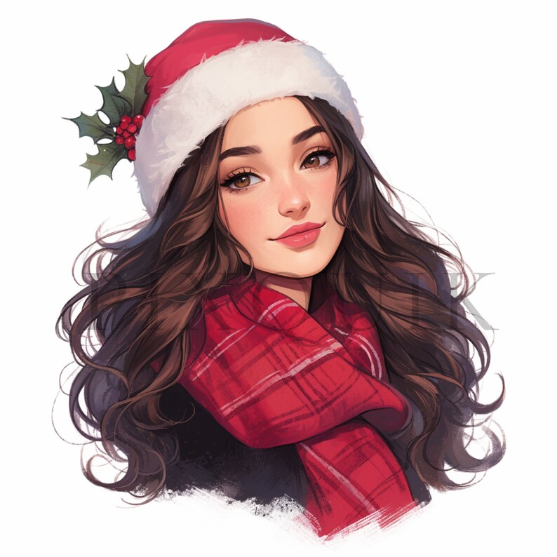 Holiday Girl Clipart | Xmas, Winter Theme (digital Download) - Etsy