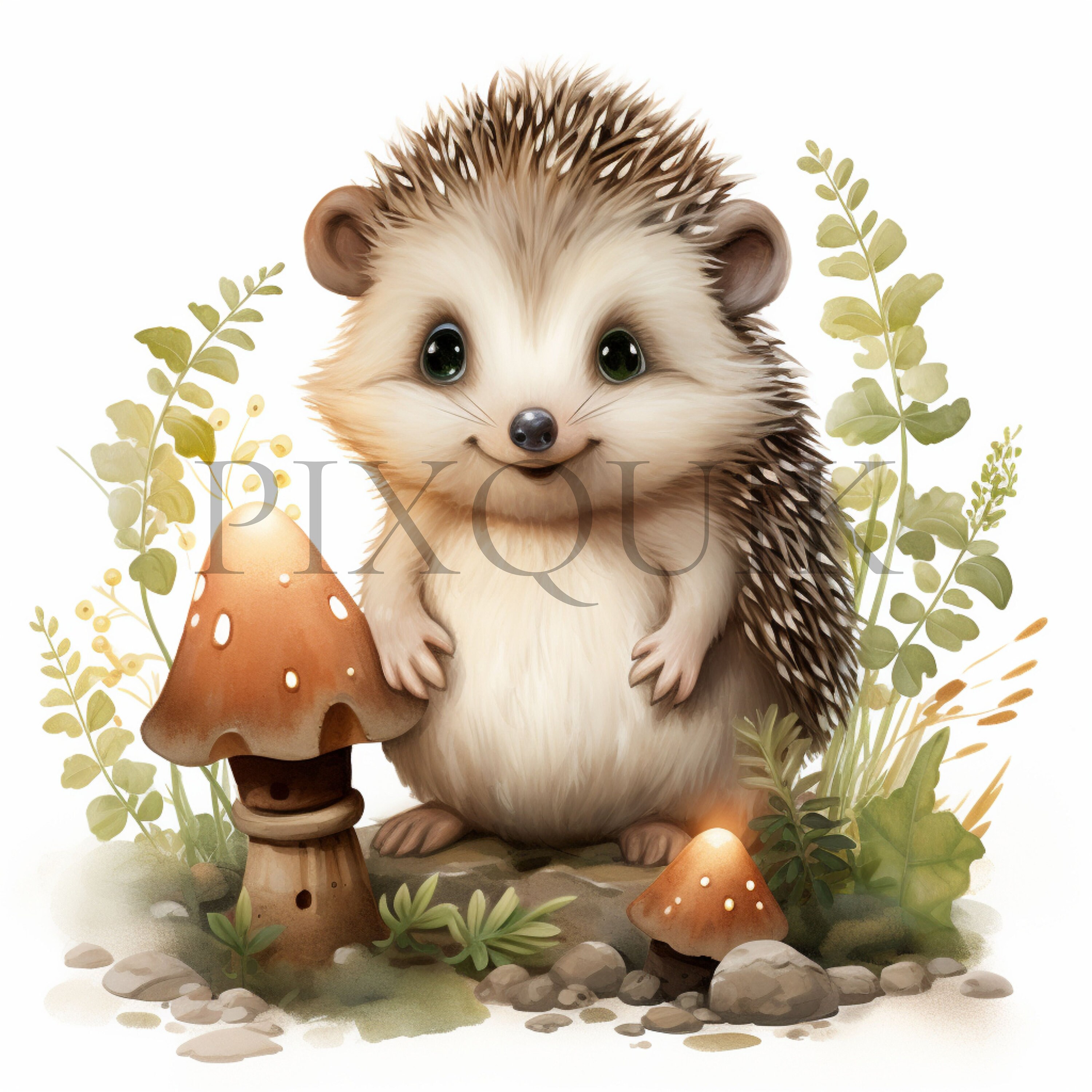 Hedgehog Clipart Woodland Animal Clipart 10 High Quality JPG Cute ...