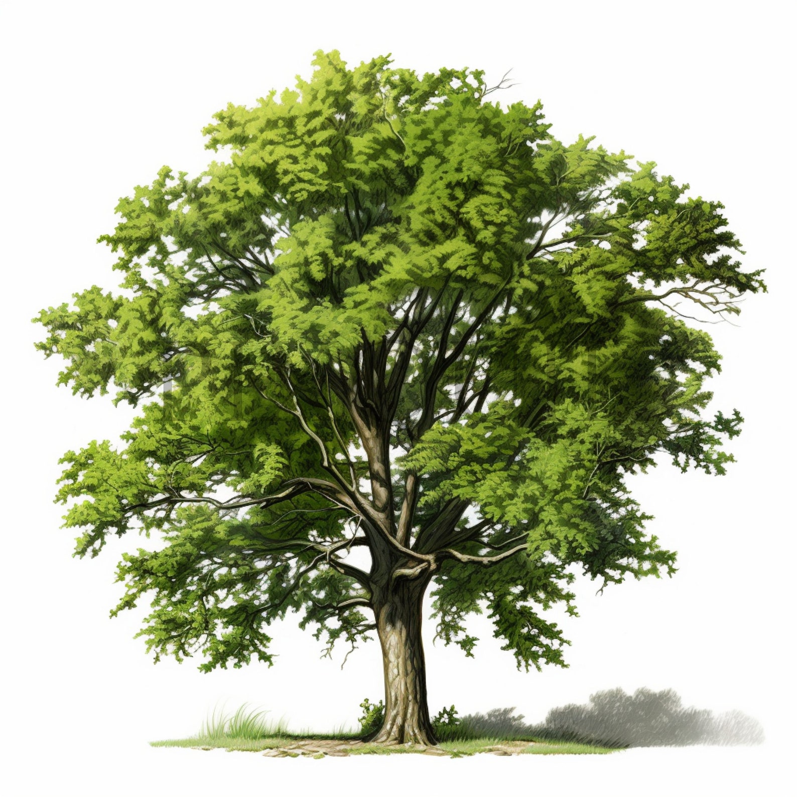 Ash Trees Clipart 10 High Quality Jpgs Botanical Art Ash Tree Digital ...