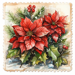 Holiday Stamp Clipart | 10 High Quality Jpgs | Digital Download ...