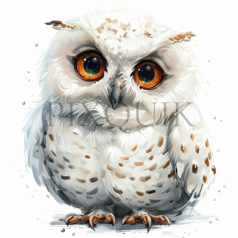 Snowy Owl Clipart - Etsy