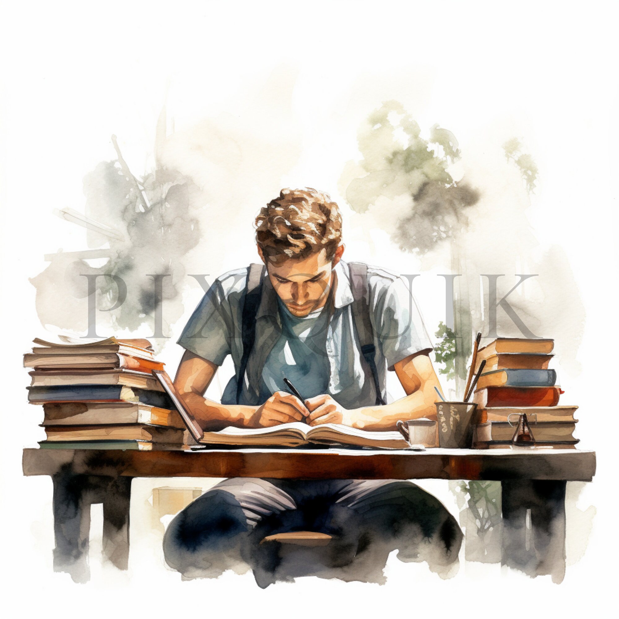 Watercolor Study Clipart 10 High Quality Jpgs Digital Download ...