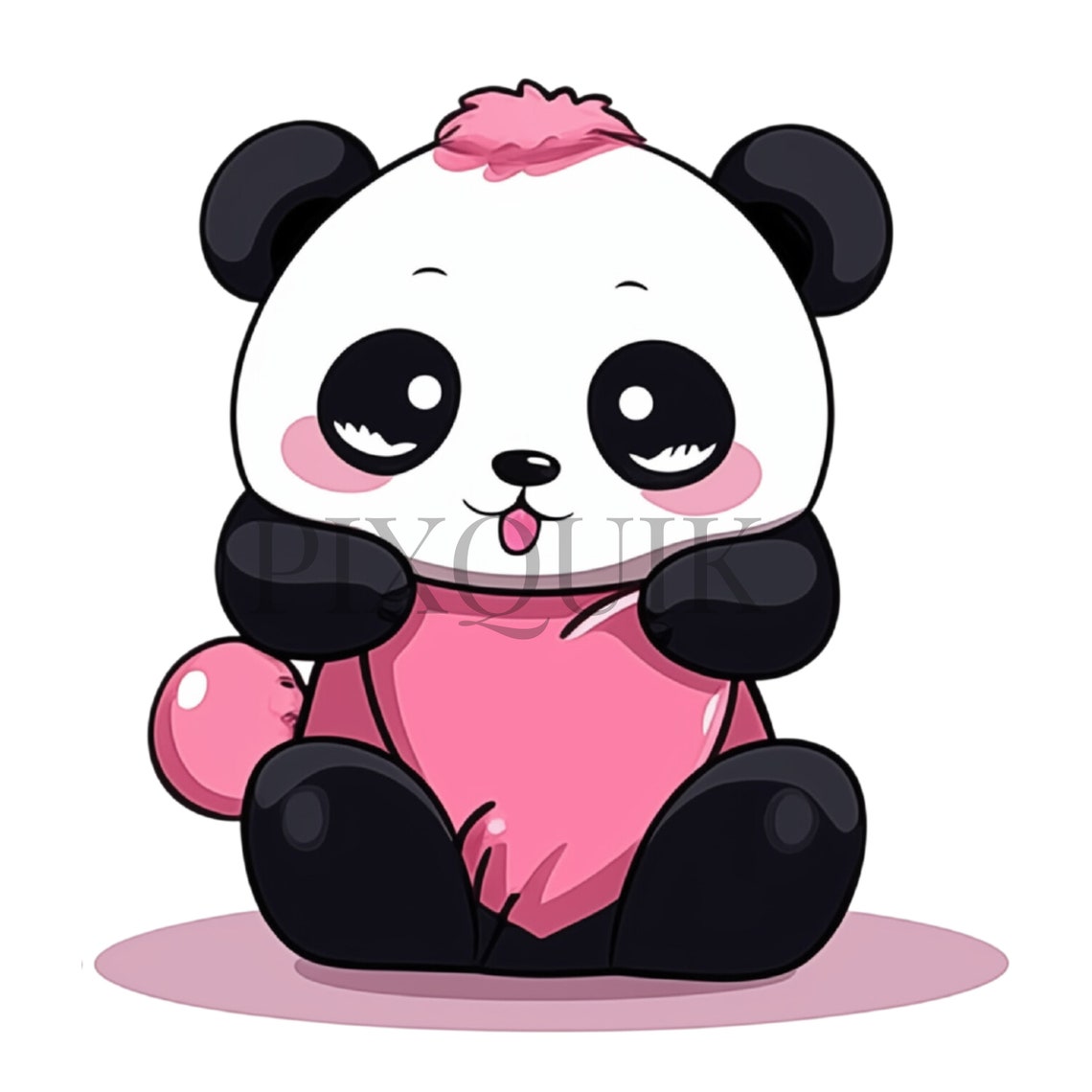Valentine Cute Panda Clipart Valentines Day Graphics in PNG and SVG ...