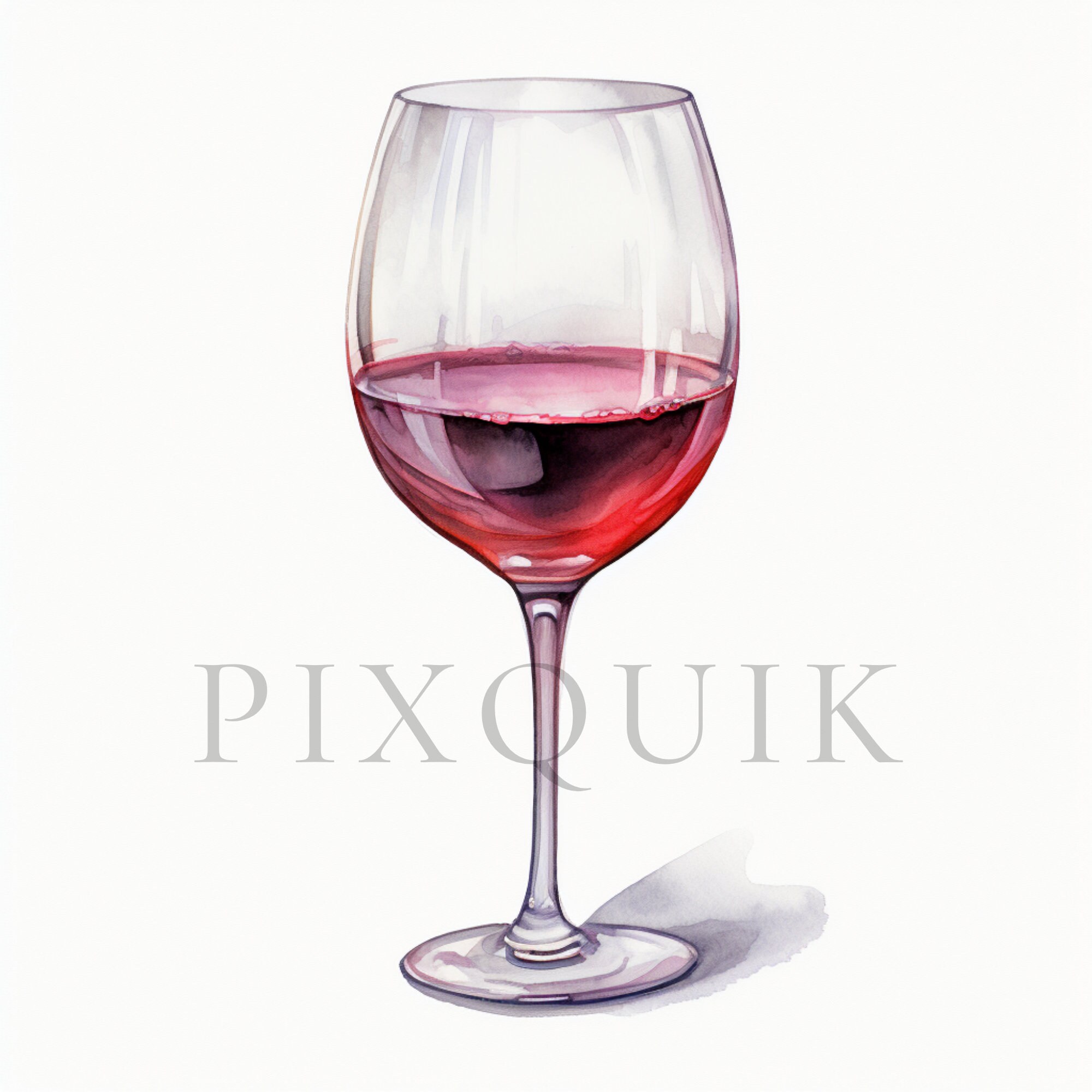 Watercolor Wine Glass Clipart 10 High Quality Jpgs Digital Download ...
