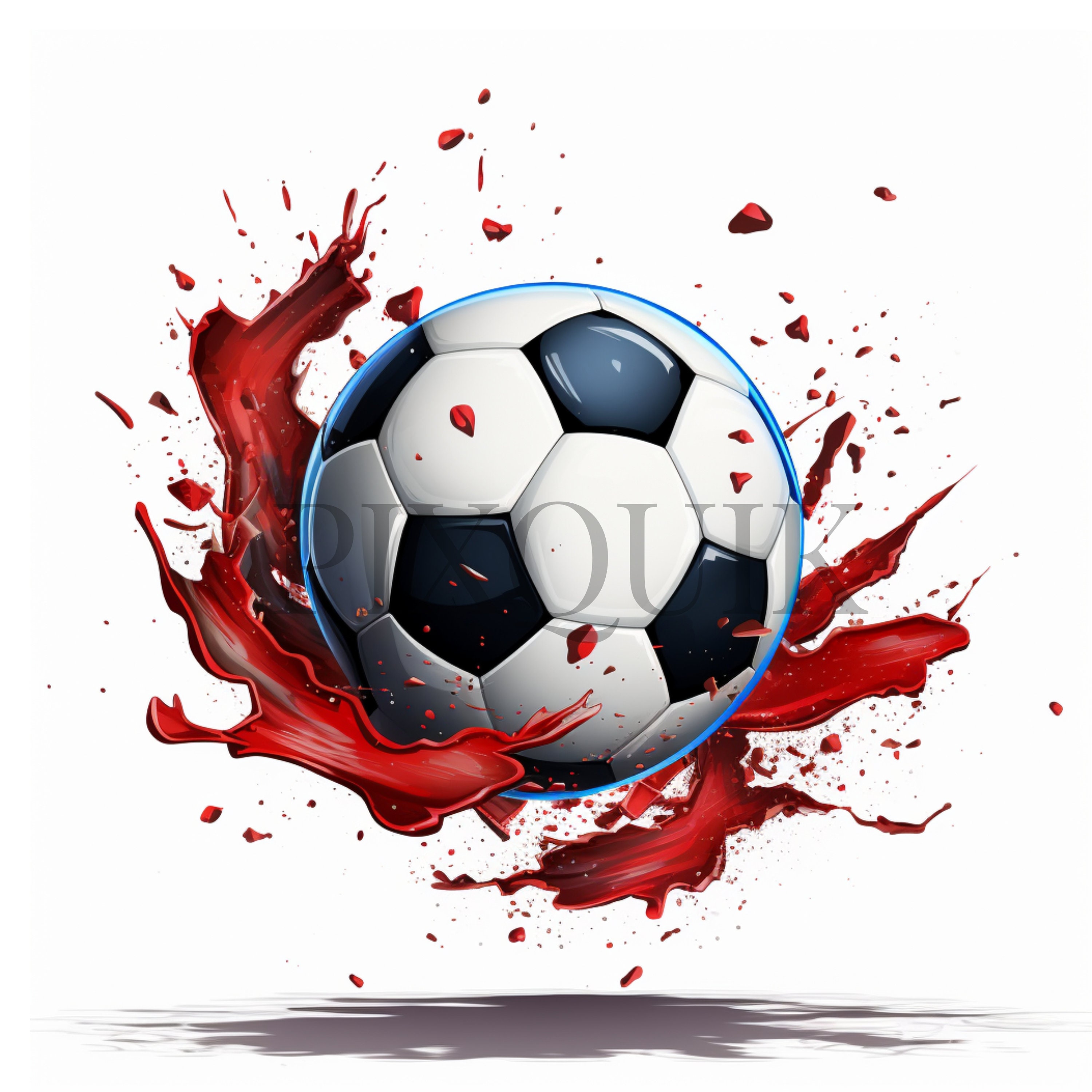 Watercolor Soccer Ball Clipart Football Illustrations Commercial Use 10 ...