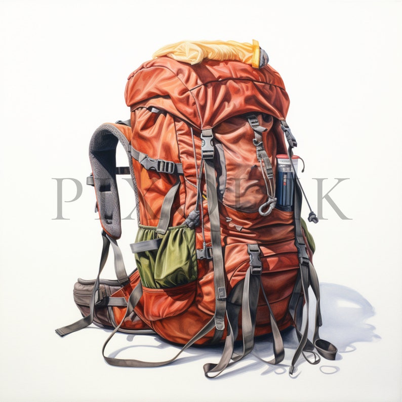 Watercolor Backpacking Clipart 10 High Quality Jpgs Digital Download ...