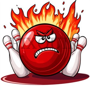 Angry Bowling Ball Clipart | 10 JPG Files | Card Making | Digital Paper ...