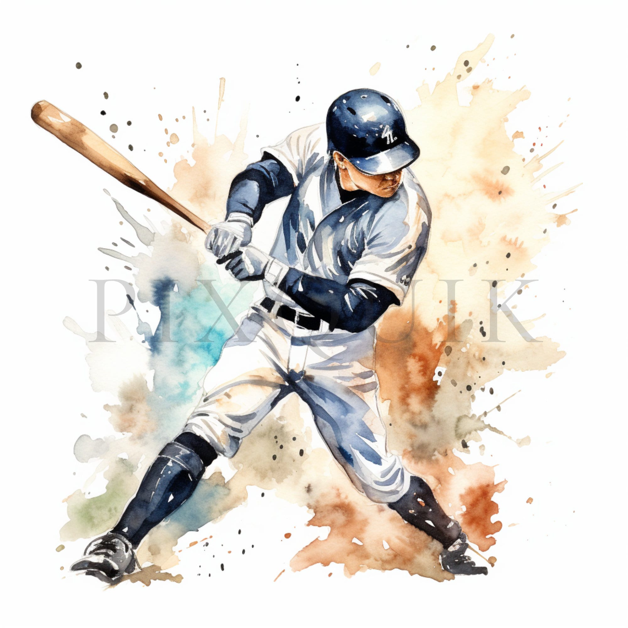 Watercolor Baseball Clipart 10 High Quality Jpgs Baseball Clipart ...