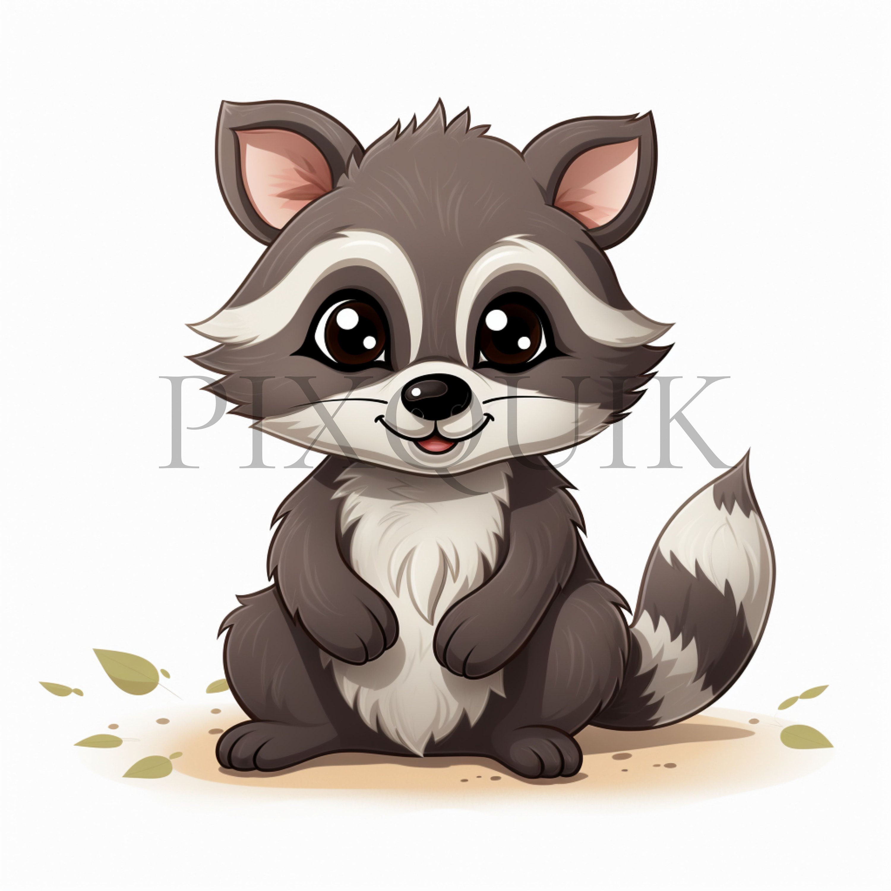 Raccoon Clipart Woodland Animal Clipart 10 High Quality JPG Cute ...