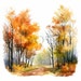 Autumn Forest Watercolor Clipart | Fall Nature Jpgs (digital Download ...