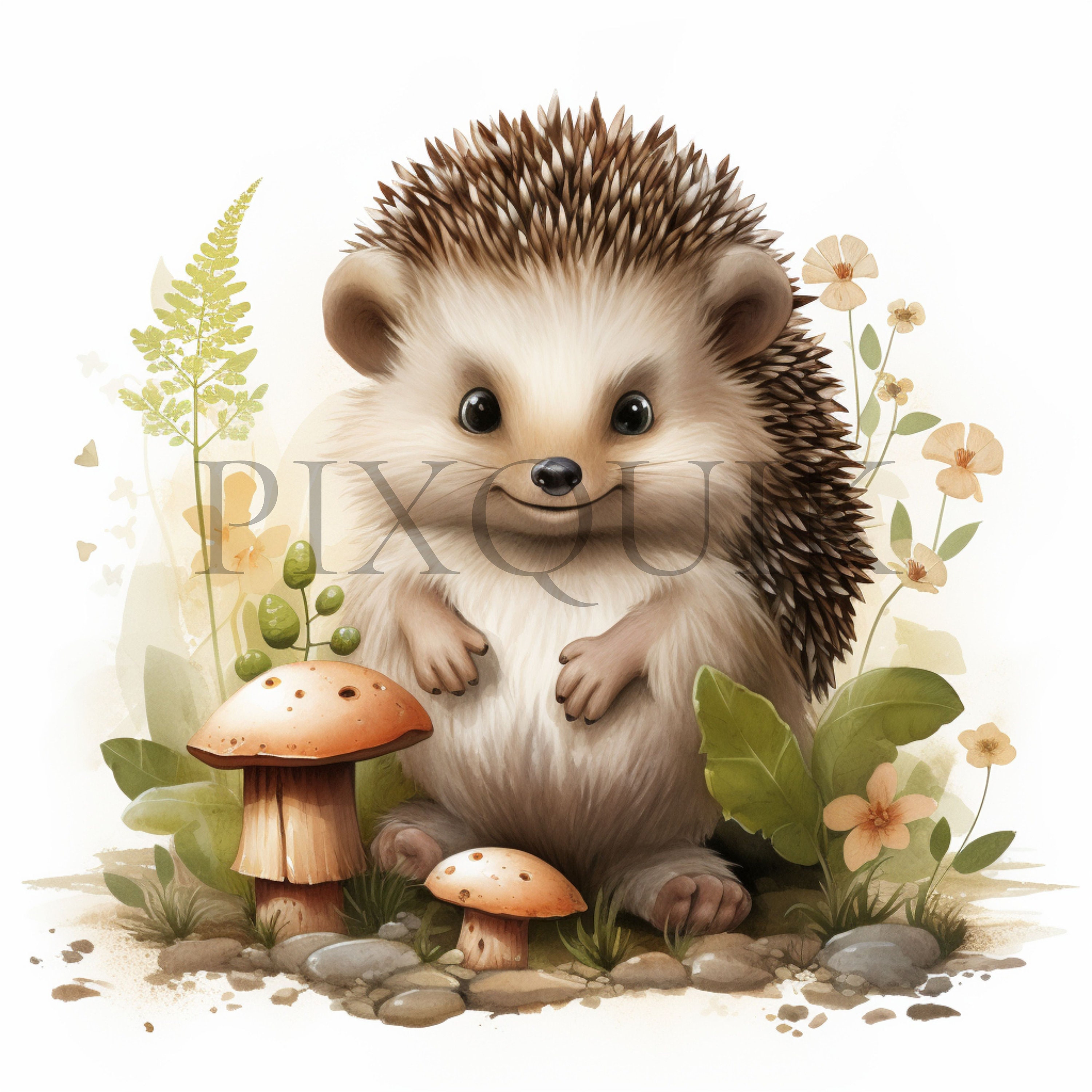 Hedgehog Clipart Woodland Animal Clipart 10 High Quality JPG Cute ...