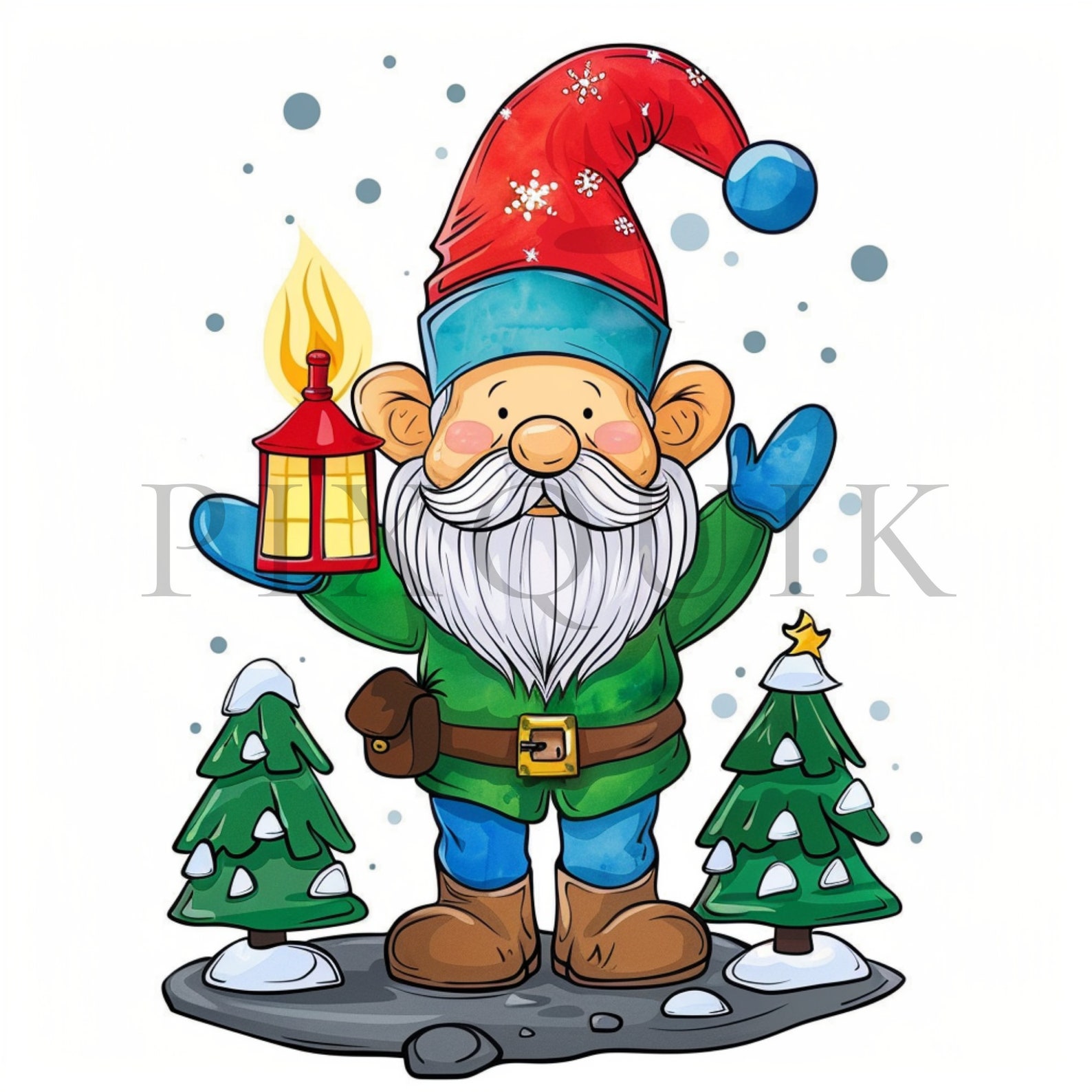 Christmas Gnome Clipart | 10 High Quality Jpgs | Digital Download ...