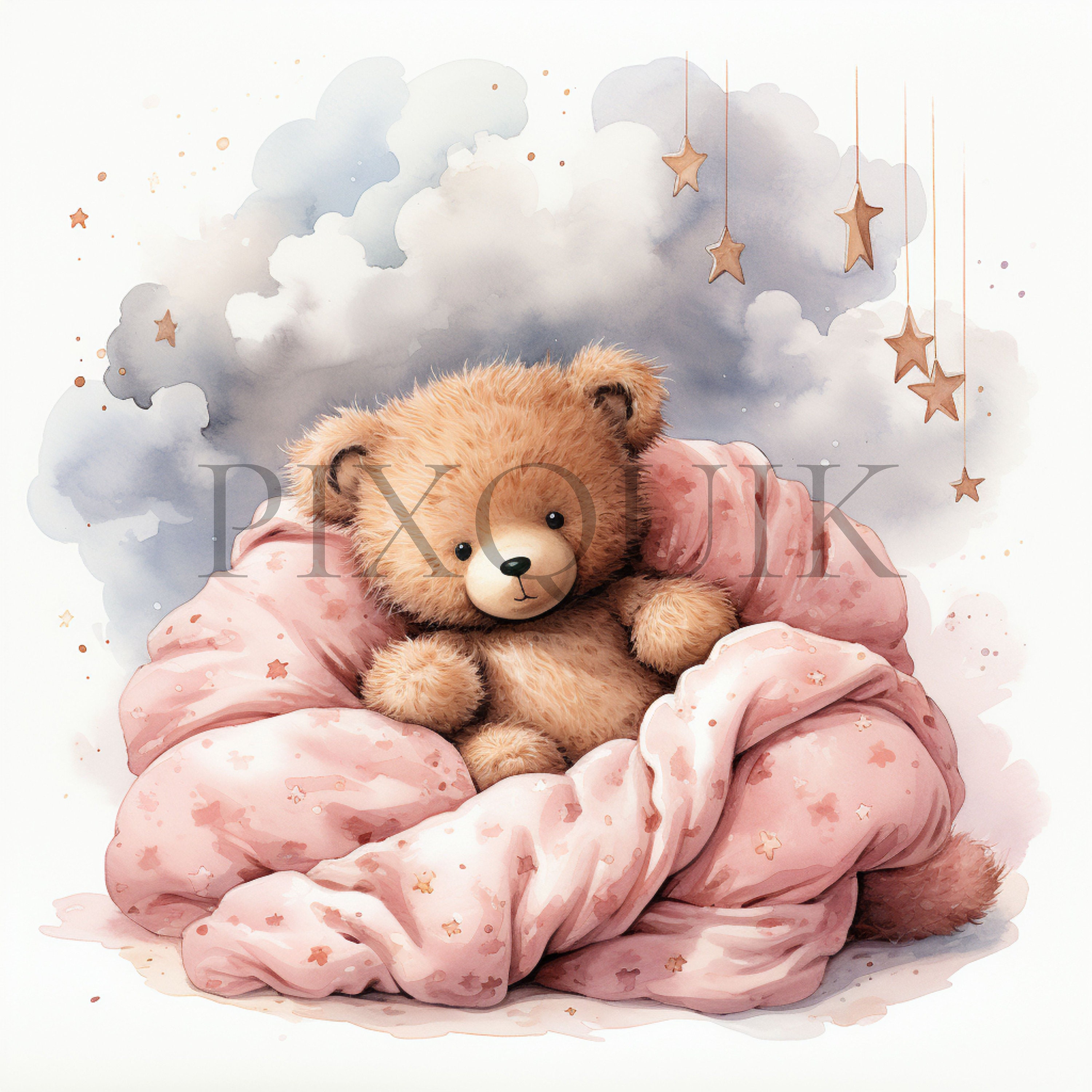 Cute Teddy Bears Clipart 10 High-quality Jpgs Nursery Art Digital ...
