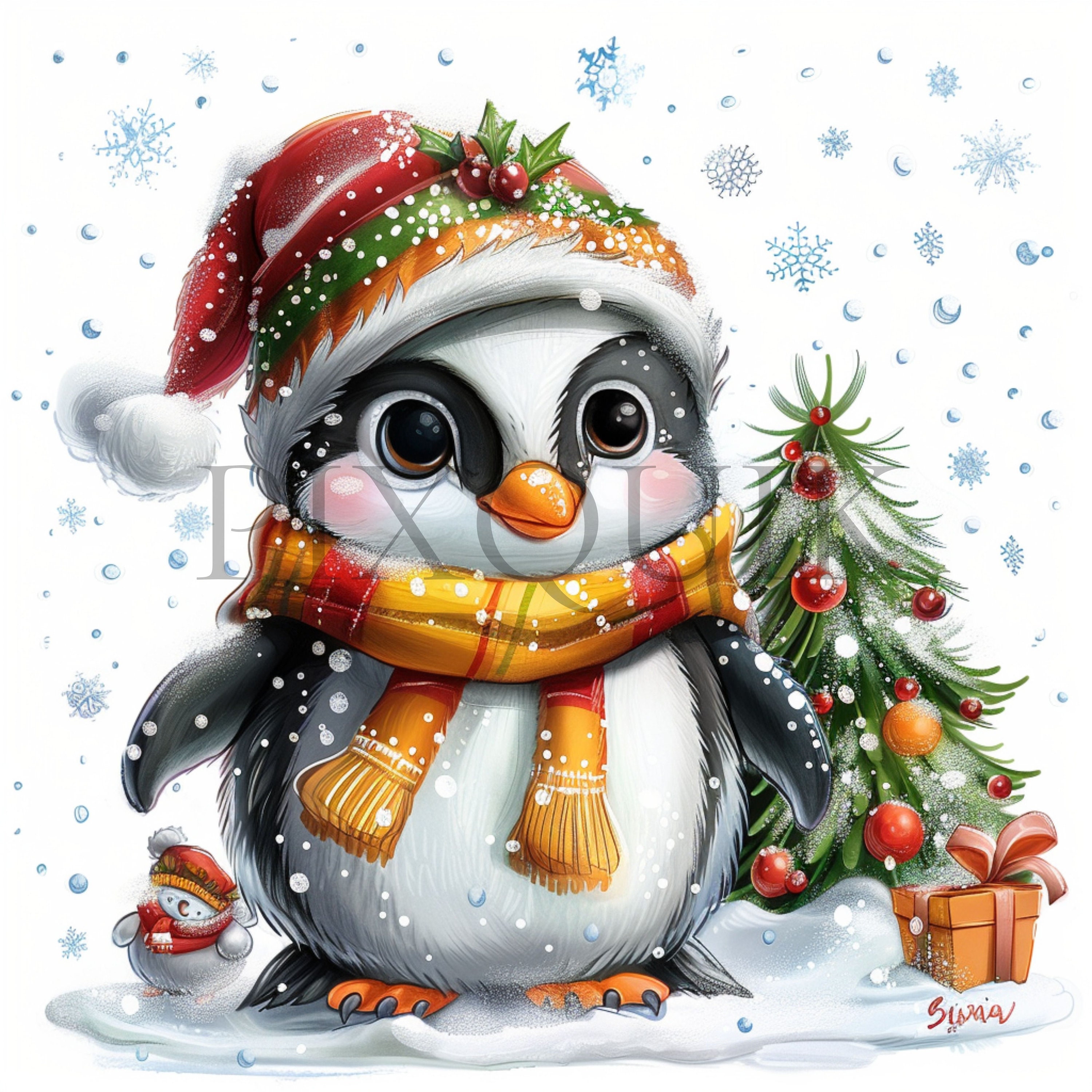 Winter Penguin Clipart 10 High Quality Jpgs Printable Penguin Clipart ...