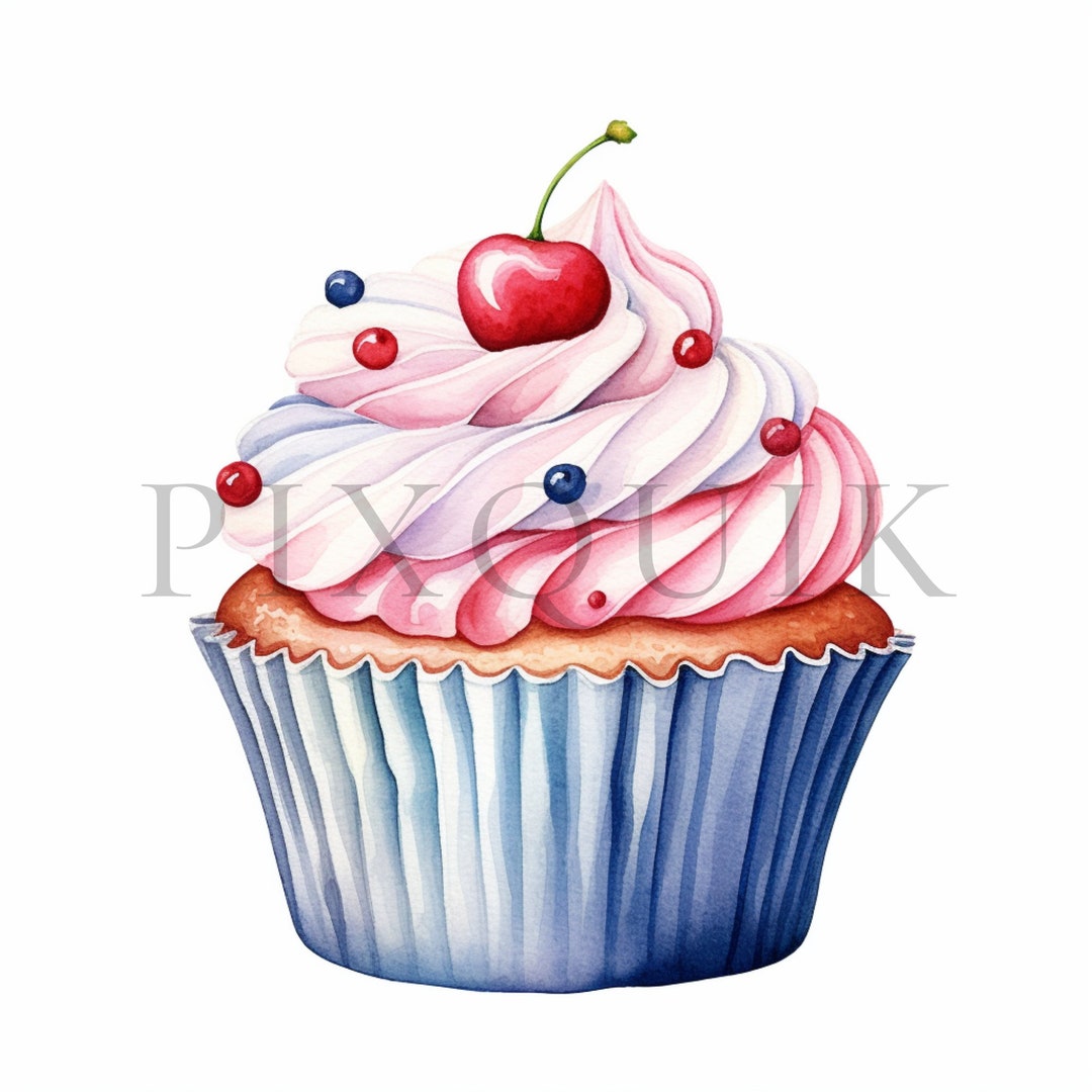 Cute Cupcake Clipart | 10 High Quality Jpgs | Digital Download ...