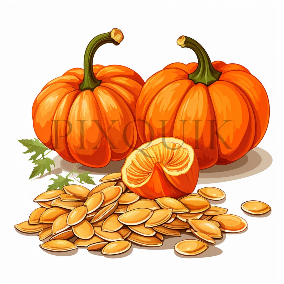 Pumpkin Seeds Clipart | Pumpkin Seeds | Pumpkin | 10 High Quality JPG ...
