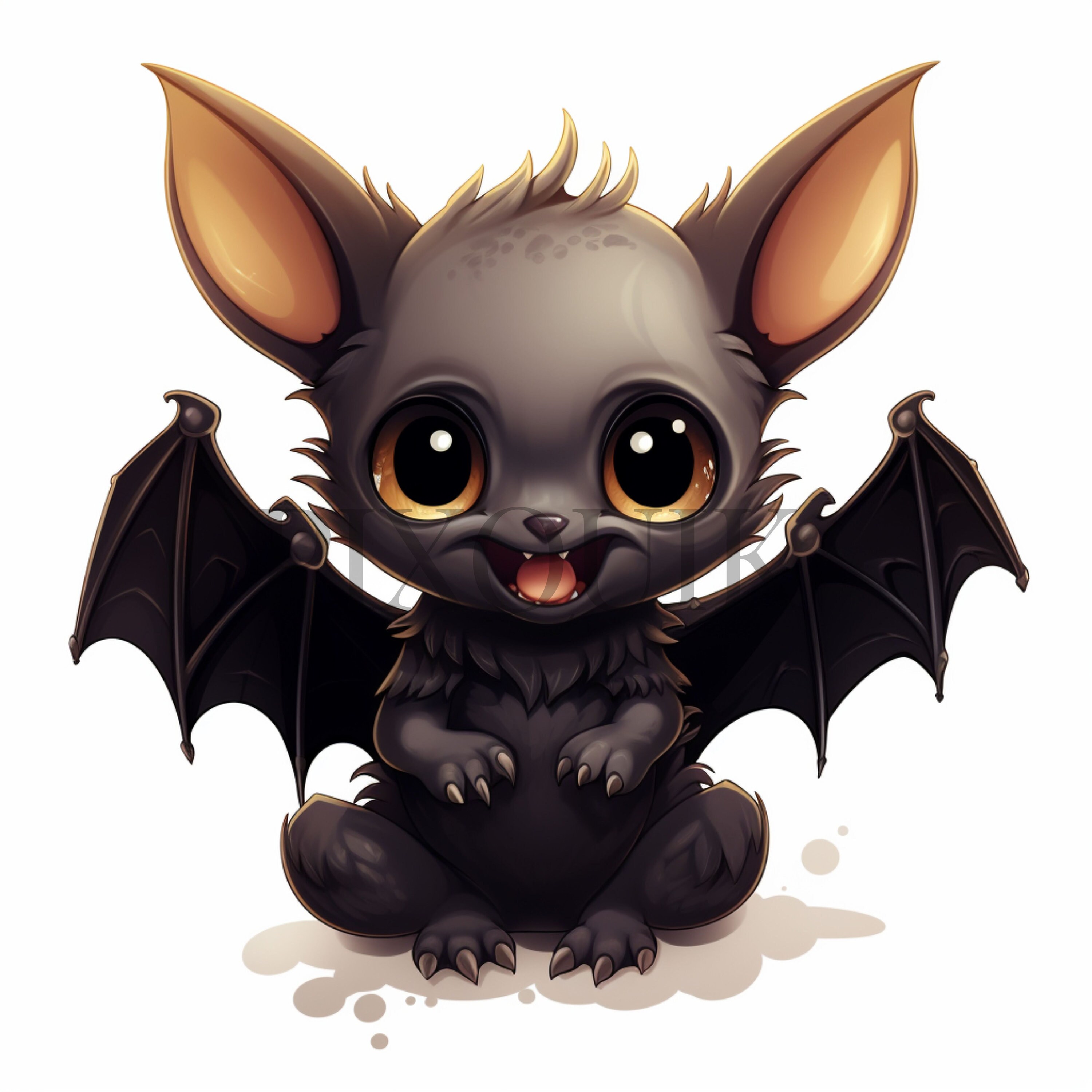Watercolor Bat Clipart Cute Halloween Bat Clipart 10 High-quality Jpg's ...