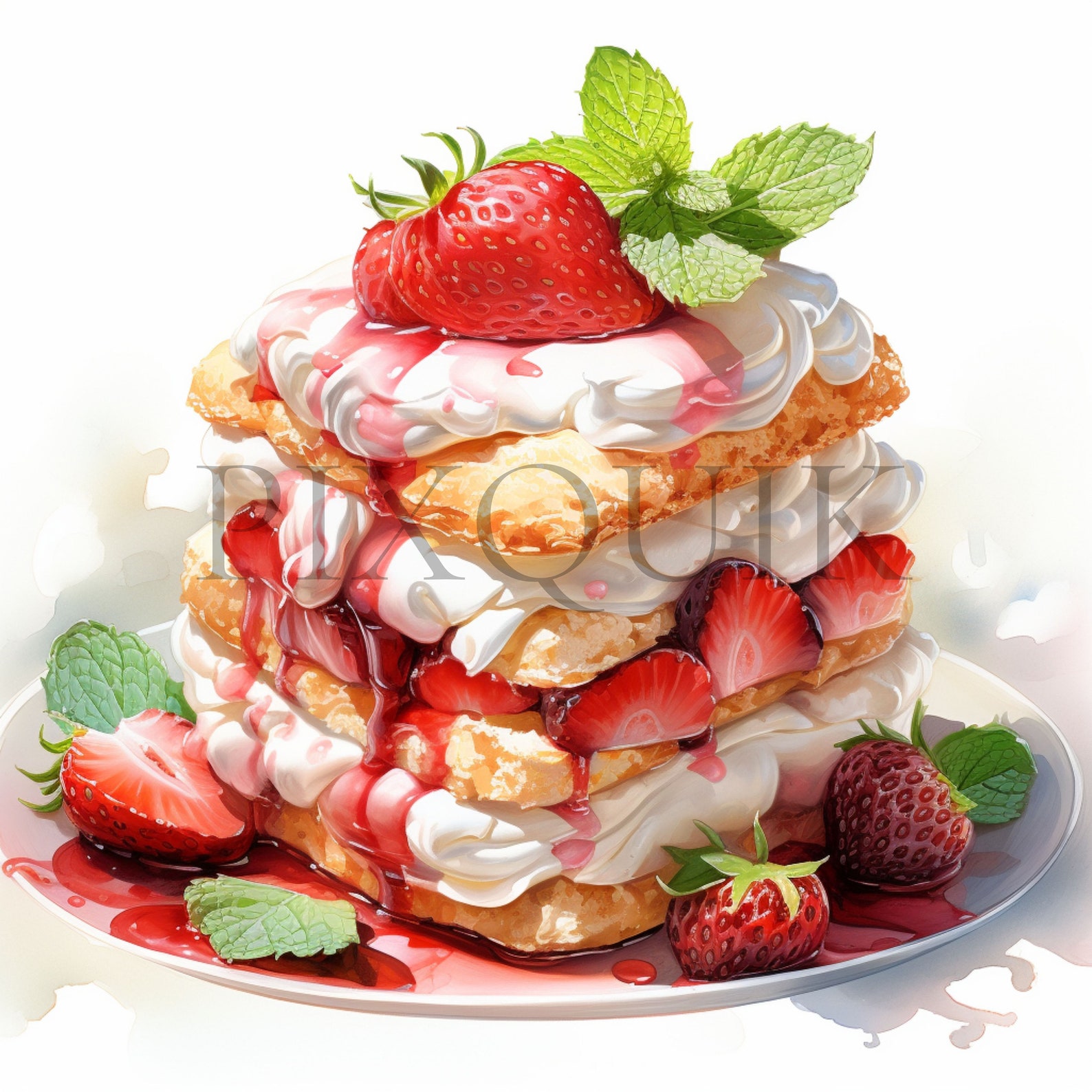 Strawberry Shortcake Clipart | 10 High Quality Jpg's | Digital Download ...