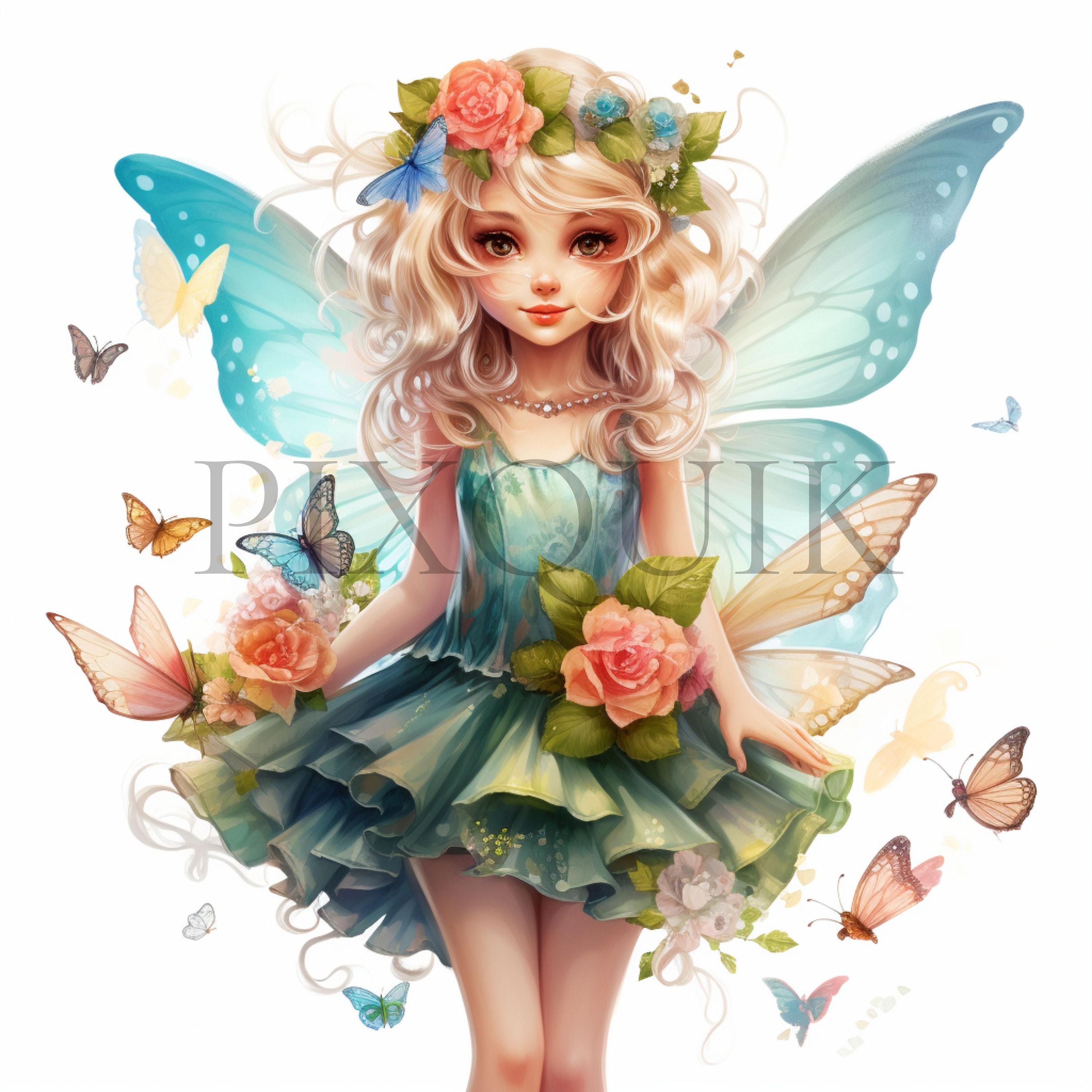 Spring Fairy Clipart 10 High Quality Jpgs Enchanting Fairy ...