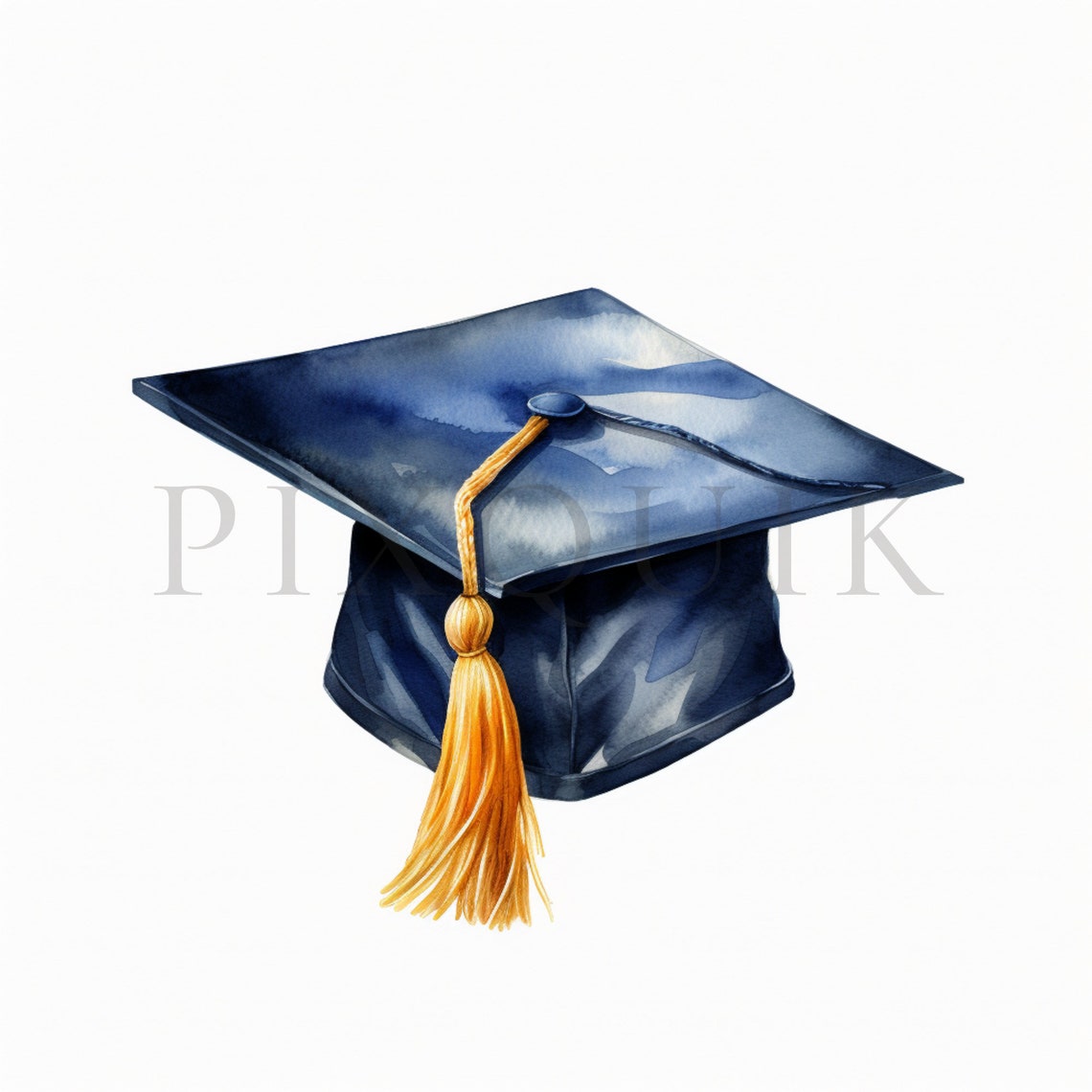 Watercolor Graduation Cap Clipart - 10 High Quality Jpgs | Digital ...