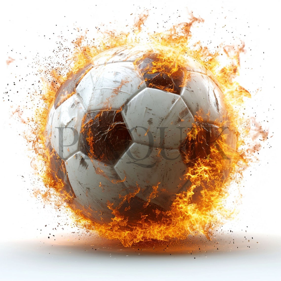Soccer Ball on Fire Clipart Bundle 10 Jpg's Soccer Ball Clipart ...