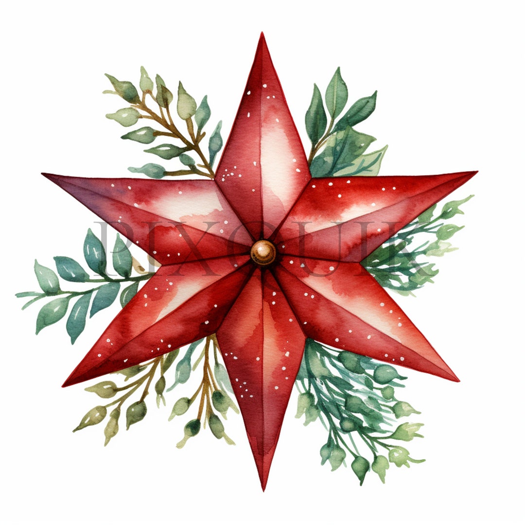 Christmas Star Clipart | 10 High Quality Jpg's | Digital Download ...