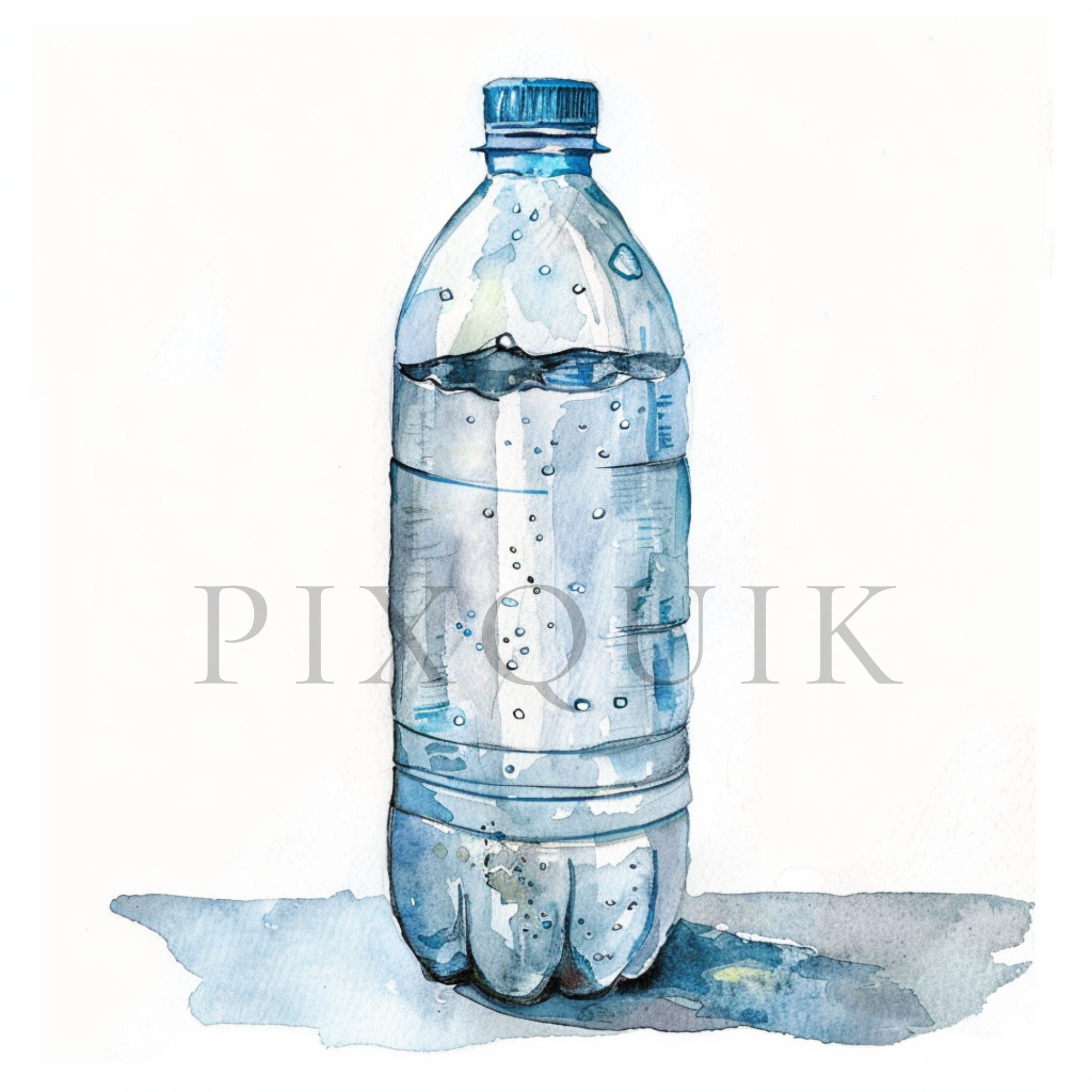 Watercolor Water Bottle Clipart | Collage Images (digital Download) - Etsy