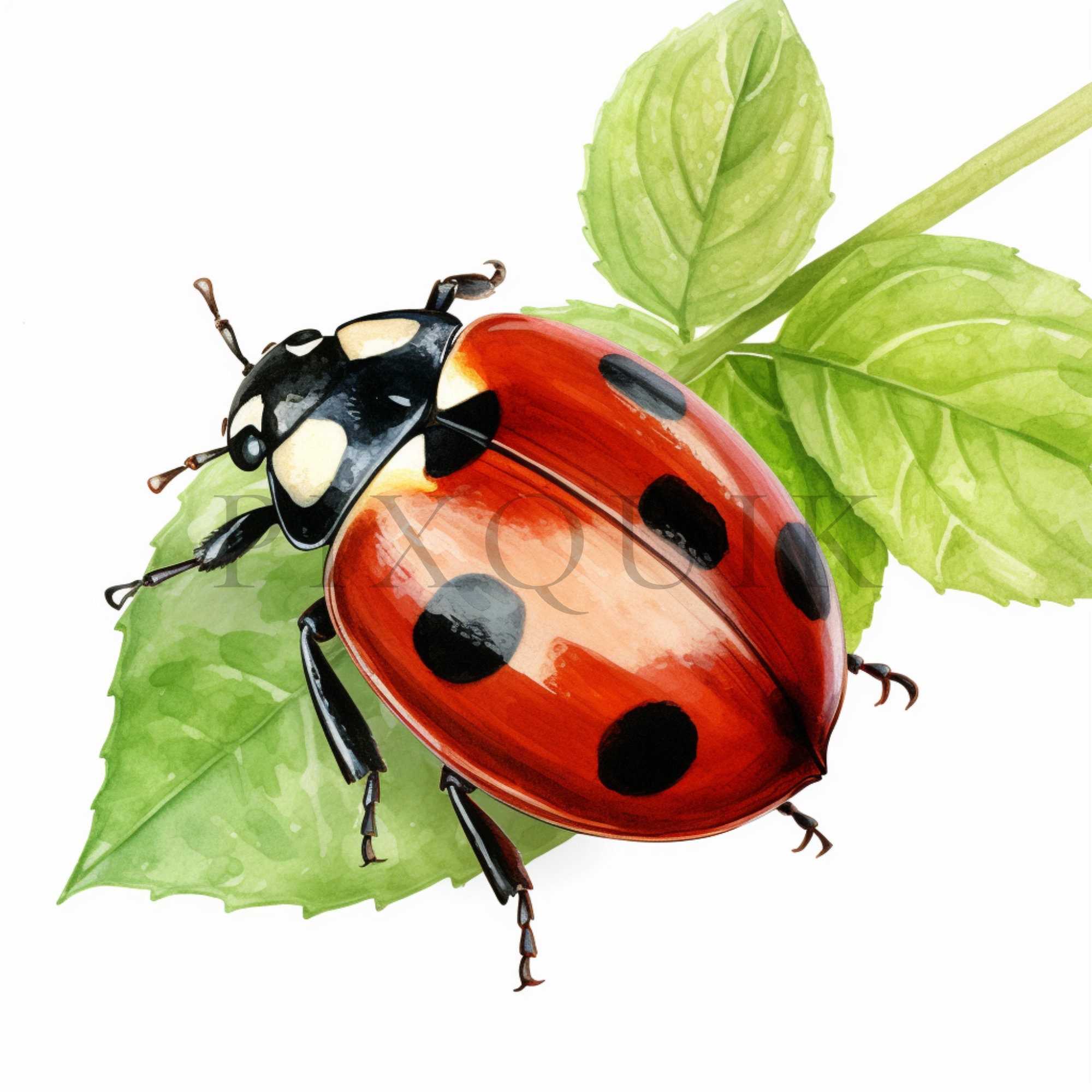 Ladybug Clipart 10 High Quality Jpgs Digital Download Ladybug Digital ...