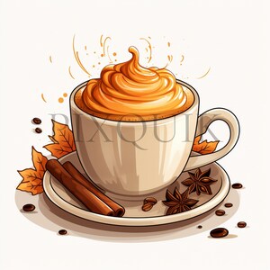 Pumpkin Spice Coffee Clipart | Pumpkin Spice Clipart | 10 High Quality ...