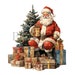 Vintage Santa Clipart | Retro Watercolor Christmas Art (digital ...