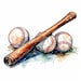 Baseball Bat and Ball Clipart - 10 High Quality Jpgs | Instant Digital ...