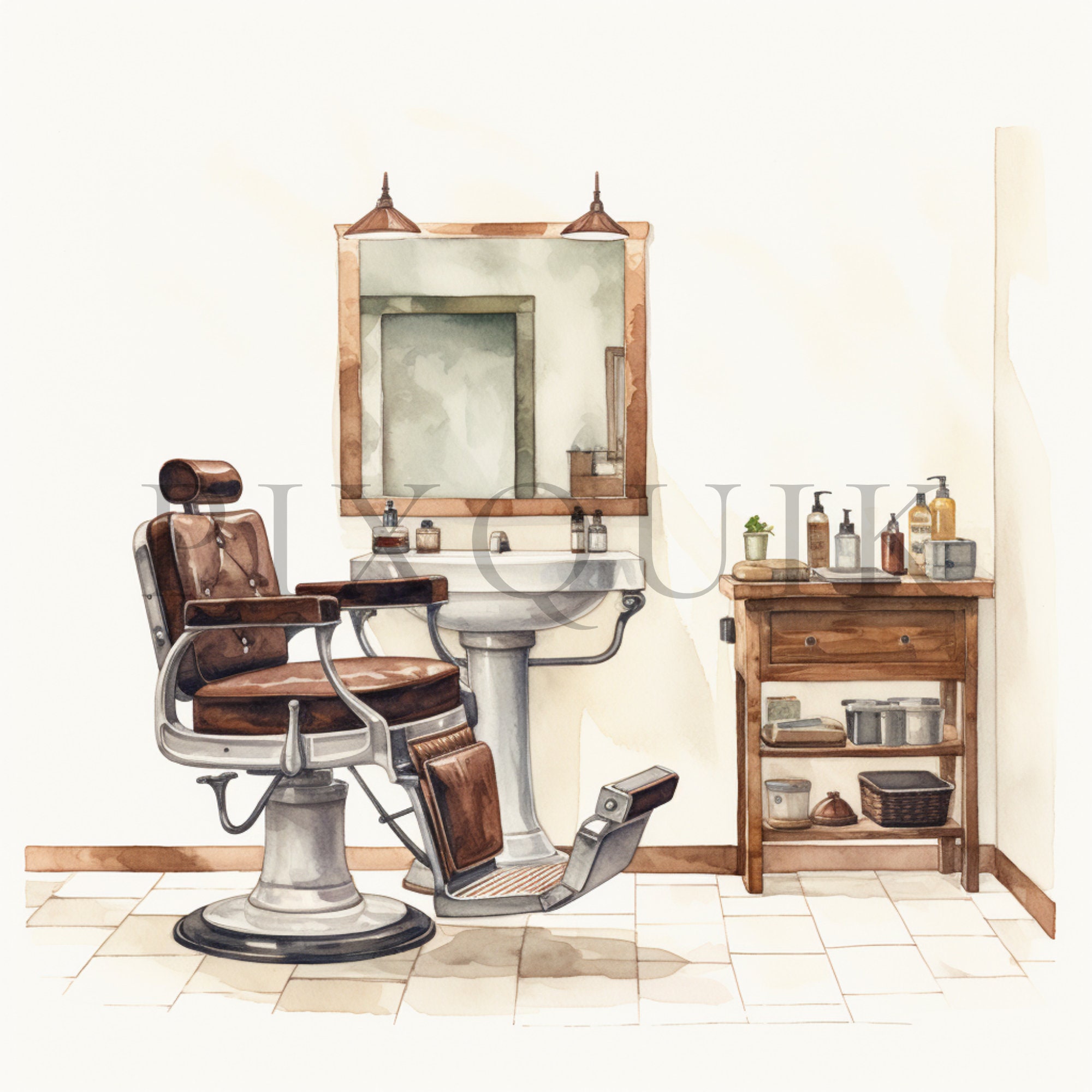 Barber Shop Clipart 10 High Quality Jpgs Digital Download Barber ...