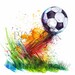 Watercolor Soccer Ball Clipart 10 High Quality Jpgs Football Clipart ...