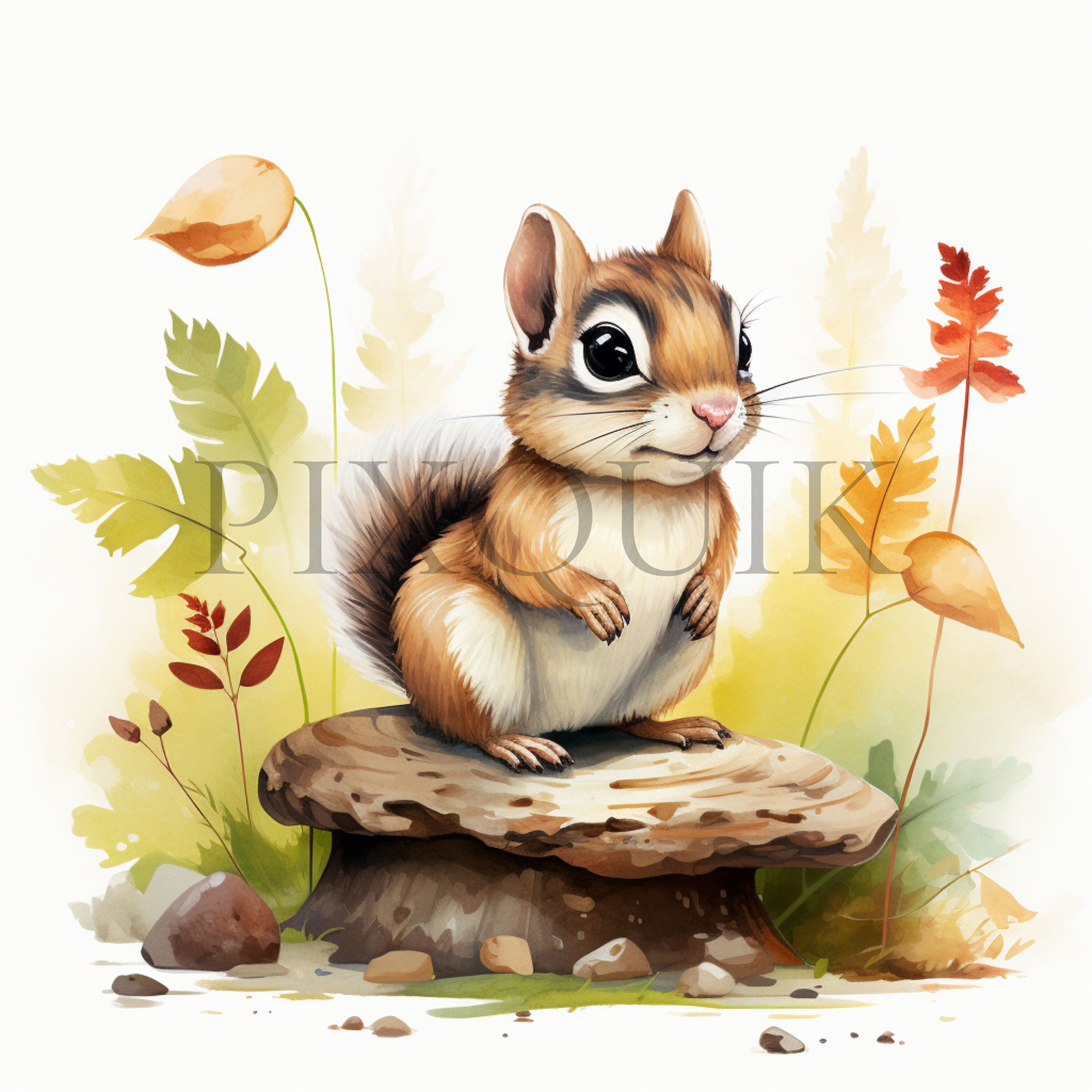 Chipmunk Clipart Woodland Animal Clipart 10 High Quality JPG Cute ...
