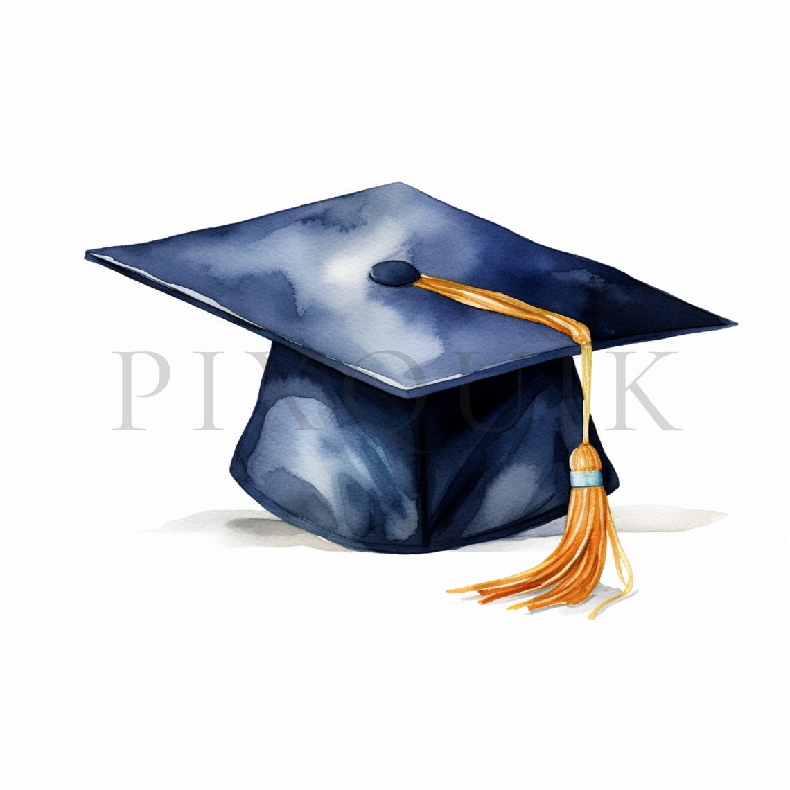 Watercolor Graduation Cap Clipart - 10 High Quality Jpgs | Digital ...