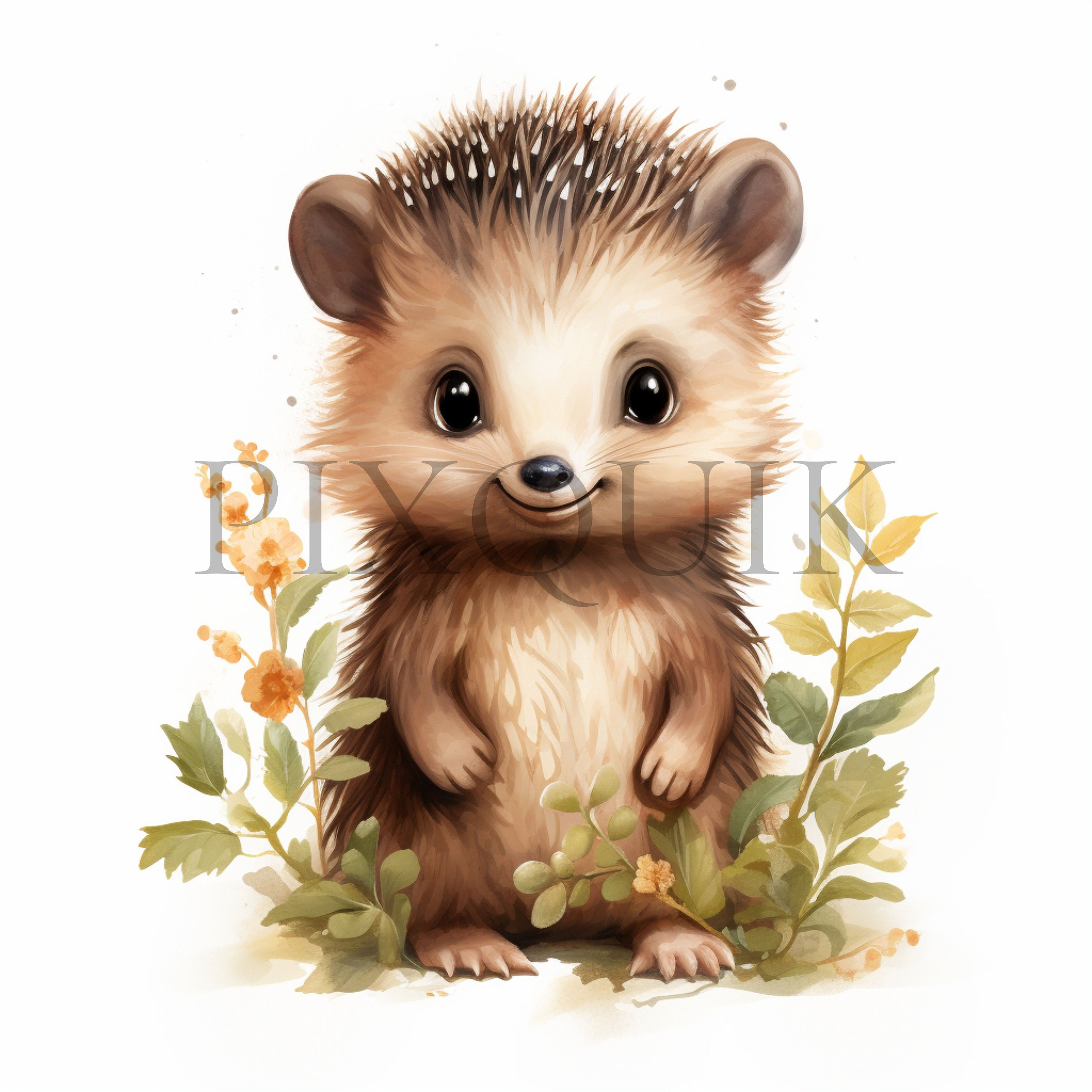Hedgehog Clipart Woodland Animal Clipart 10 High Quality JPG Cute ...