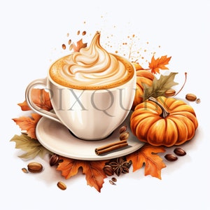 Pumpkin Spice Coffee Clipart | Pumpkin Spice Clipart | 10 High Quality ...