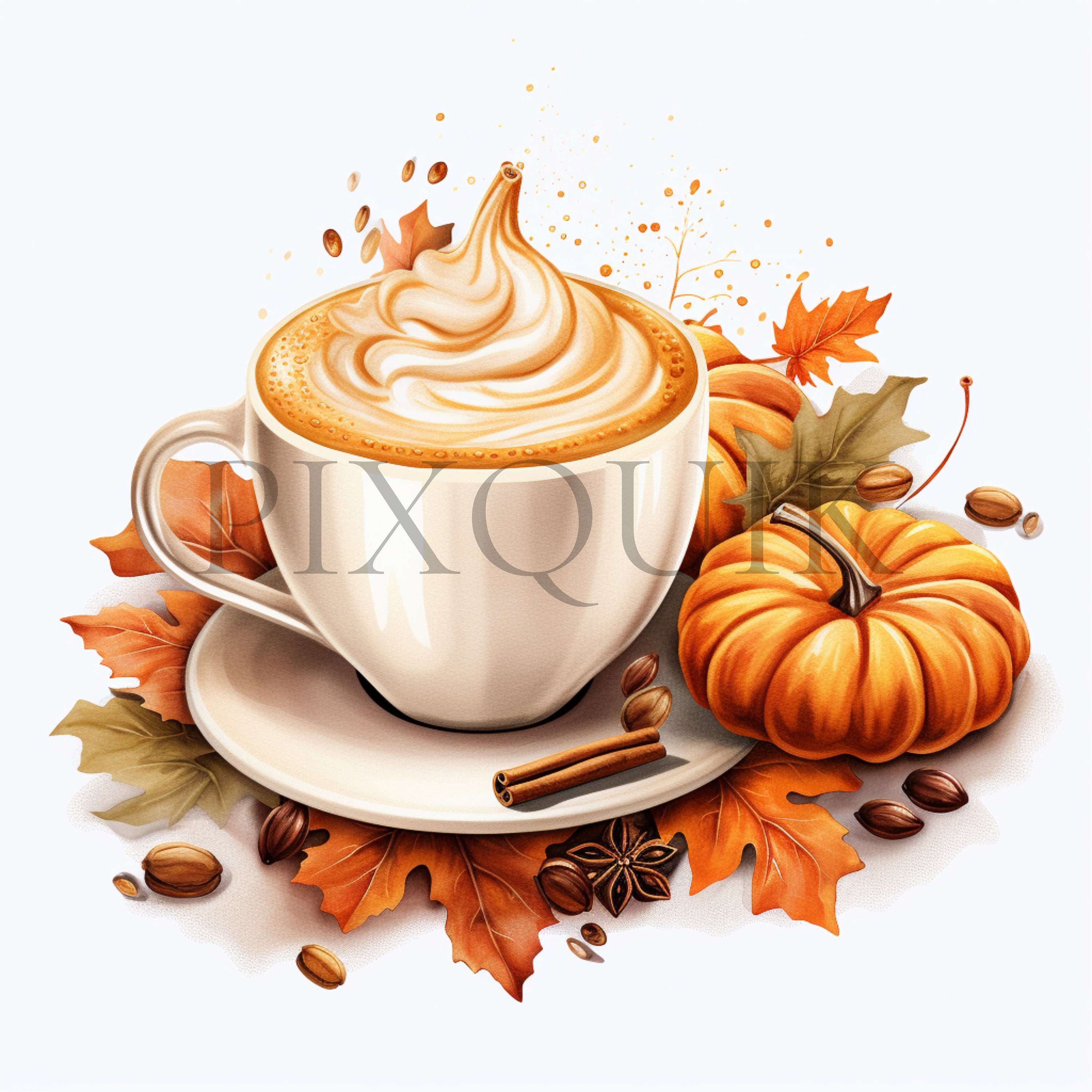 Pumpkin Spice Coffee Clipart | Fall Vector Art (digital Download) - Etsy