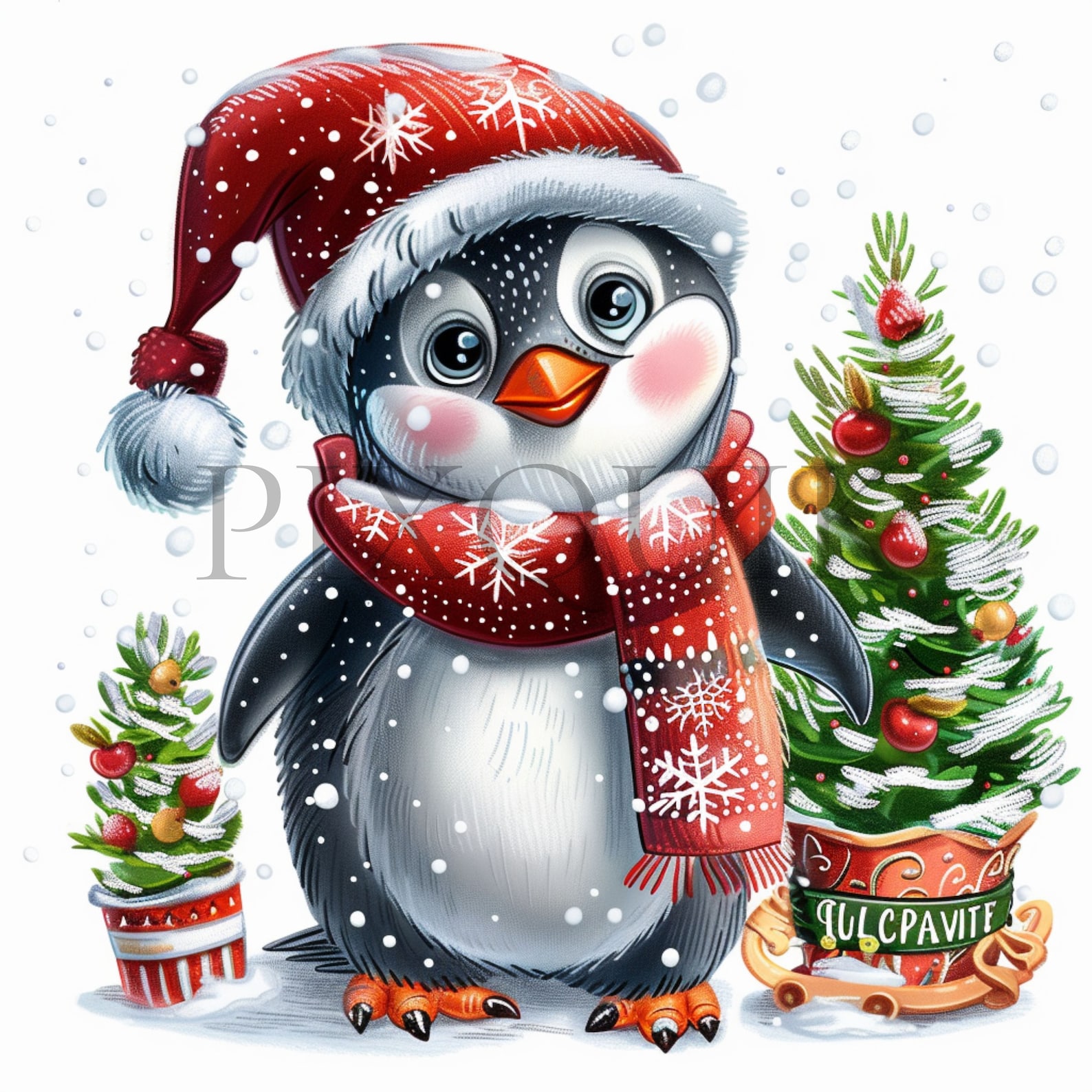 Winter Penguin Clipart 10 High Quality Jpgs Printable Penguin Clipart ...