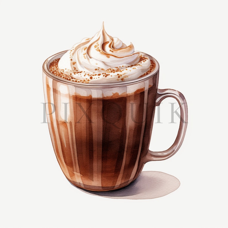 Hot Chocolate Mug Clipart 10 High Quality Jpgs Digital Download Hot ...