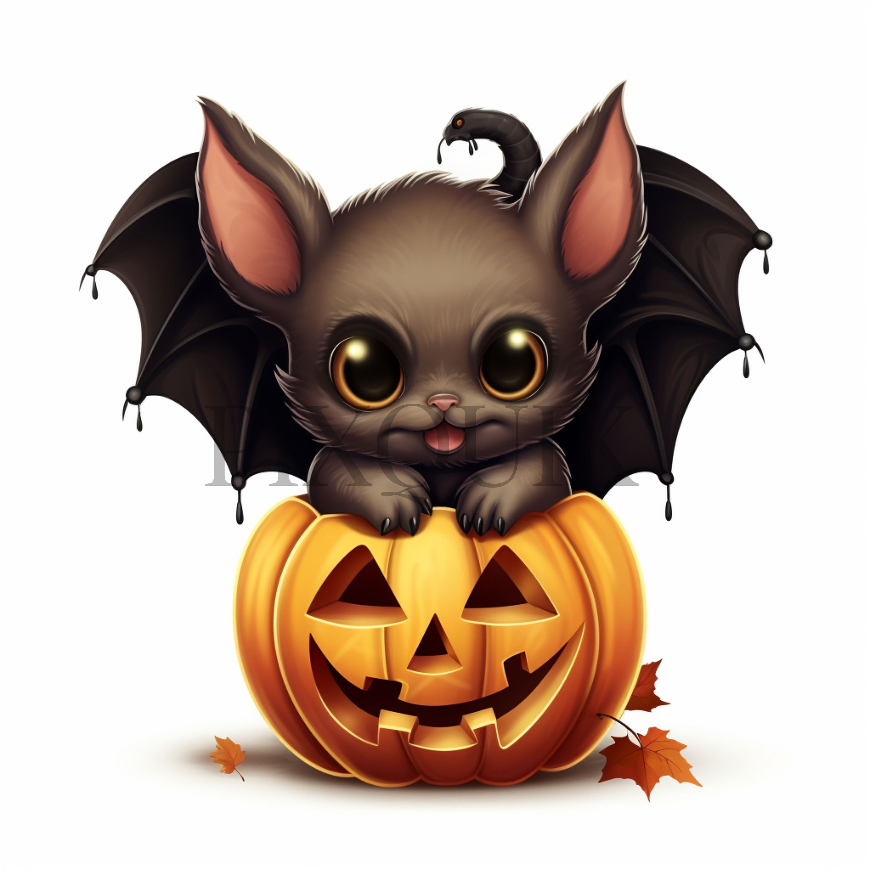 Cute Watercolor Bat Clipart | Halloween Graphics (instant Download) - Etsy