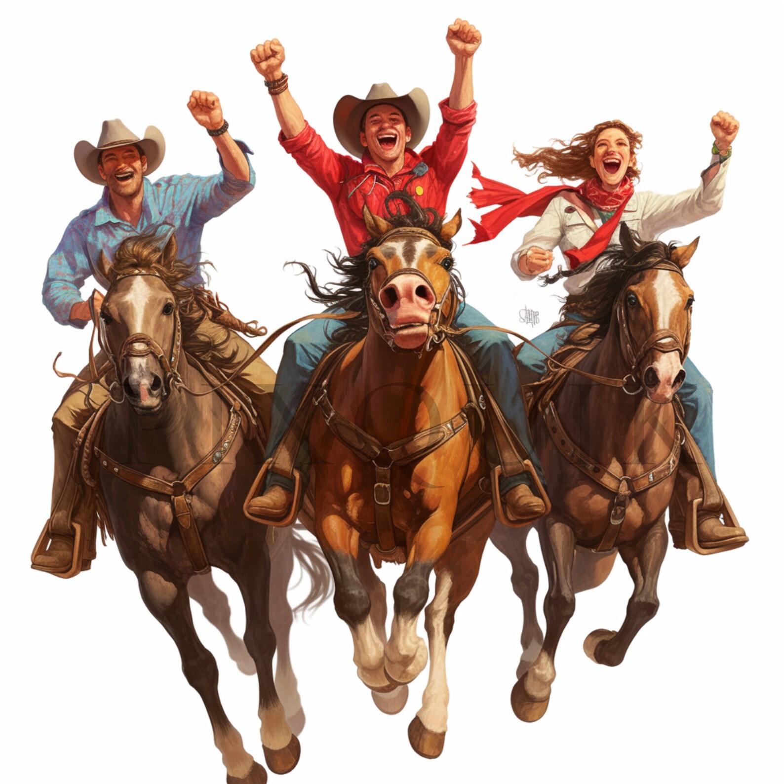 Cowboy Christmas Clipart | Western Holiday Images (digital Download) - Etsy