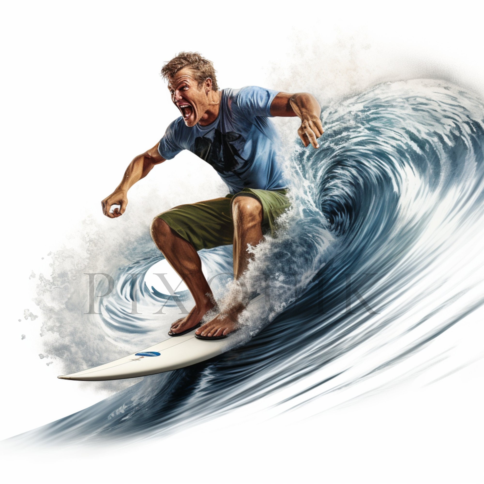 Surfing Clipart 10 High Quality Jpgs Digital Download Vacation Clipart ...