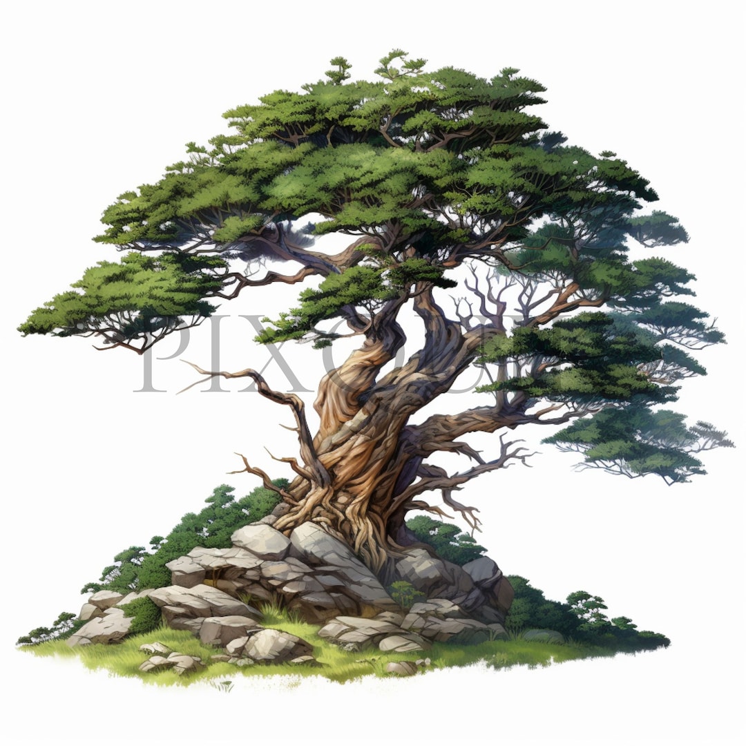 Yew Tree Clipart | Yew | 10 High Quality JPG | Yew Illustration | Tree ...