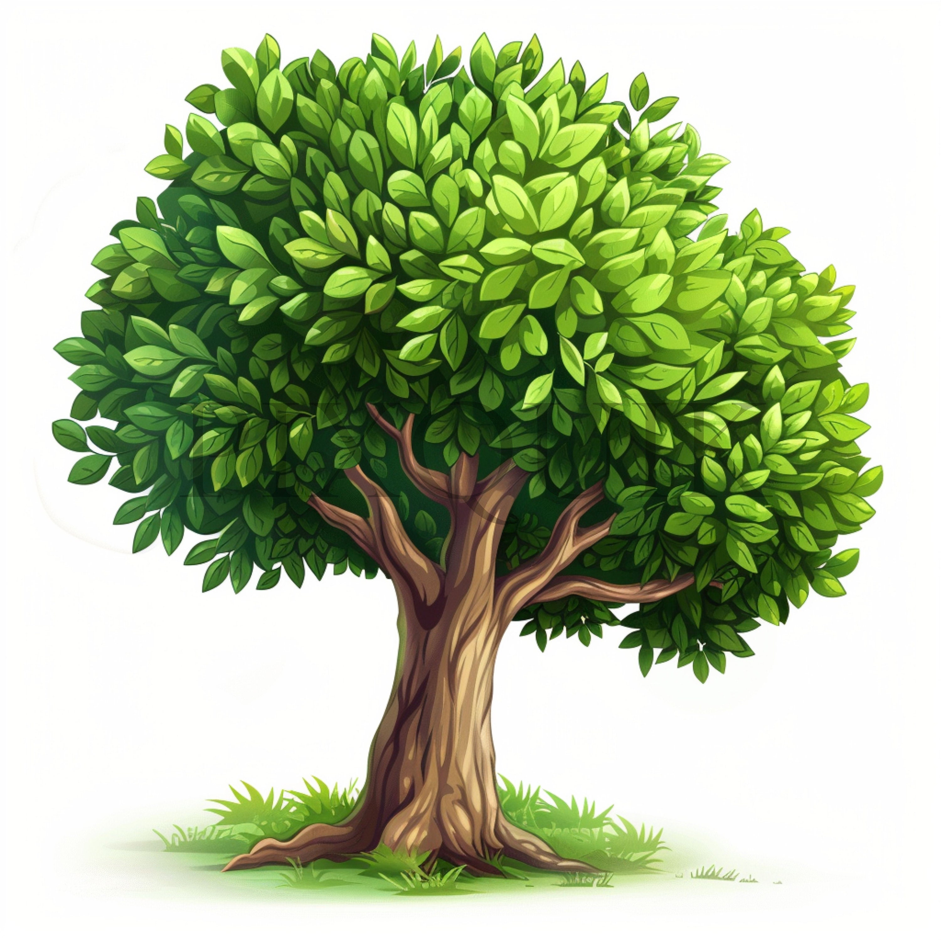 Poplar Tree Clipart | High-quality JPG Illustrations (digital Download ...